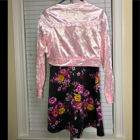 Matching Sets | Pretty New Girls Floral Dress With Pink Jacket Set ...